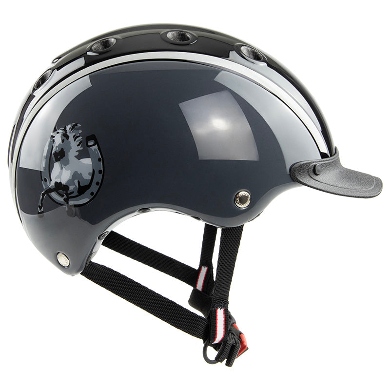 Casco Nori black grey horseshoe shiny - Børnecykelhjelm | Køb nu